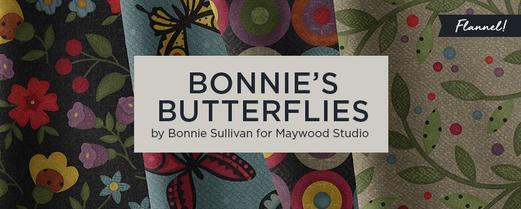 Bonnie's Butterflies Flannel | ConnectingThreads.com