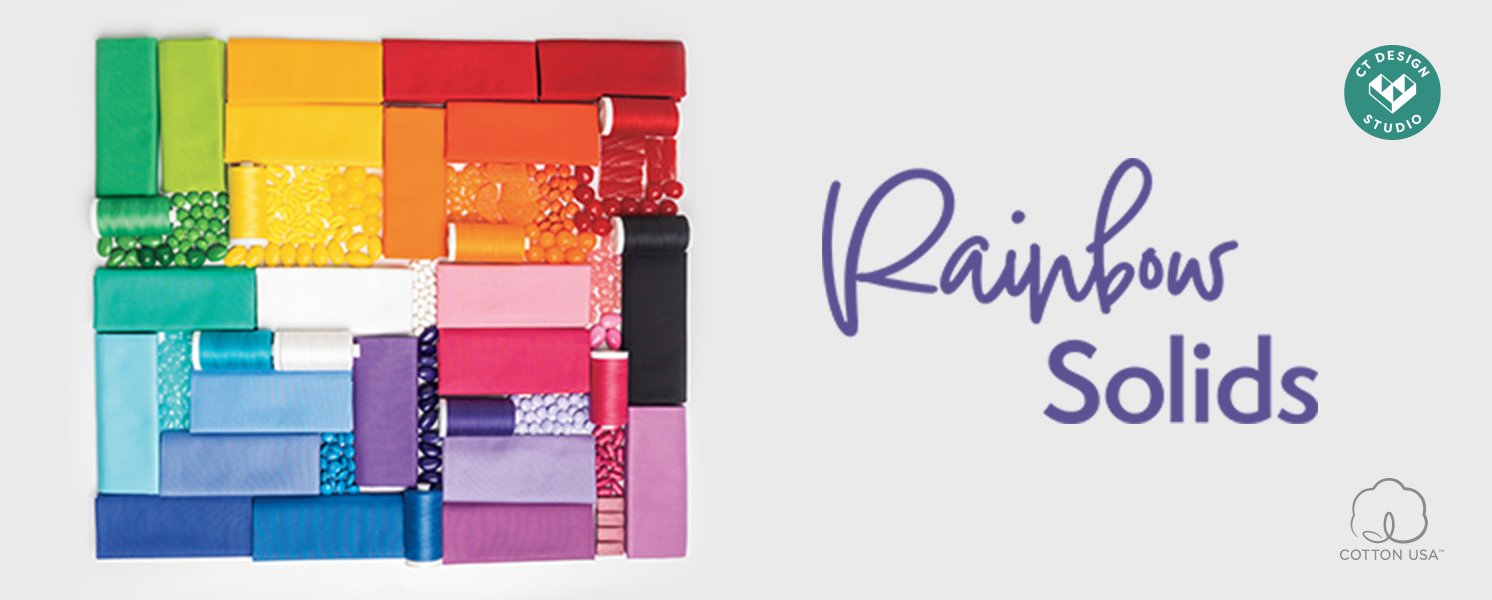 Rainbow Solids Fabrics & Patterns | Connecting Threads