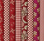 Garnets & Gingham - Gingham Lattice-Garnet/Cream Cotton Quilting Fabric Yardage ...