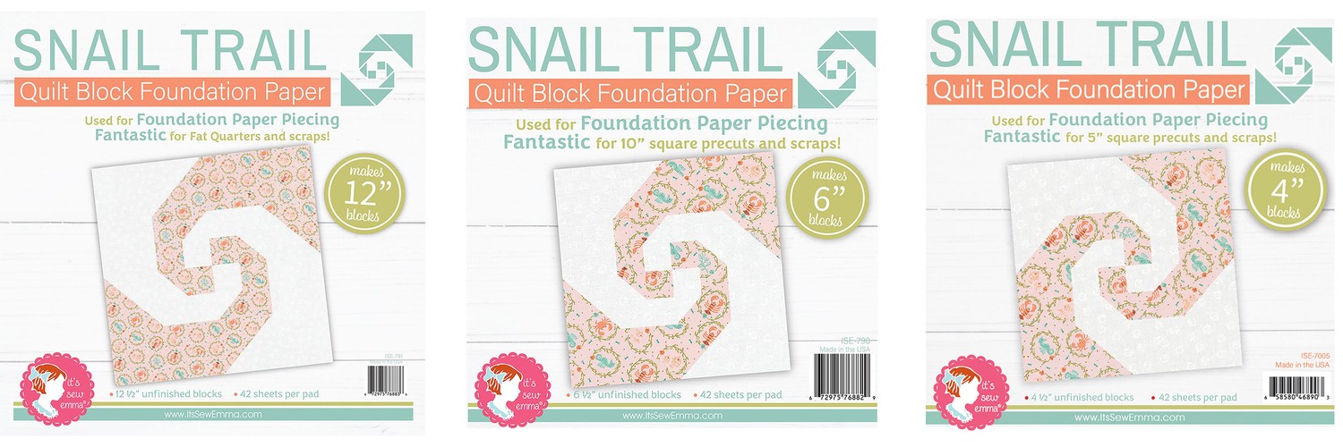 Snail Trail Quilt Block Foundation Paper | Connecting Threads