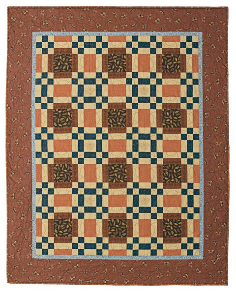 Jacobean Nine-patch Quilt Kit | ConnectingThreads.com
