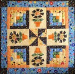 Potted Posies Applique Table Topper Pattern Download | ConnectingThreads.com