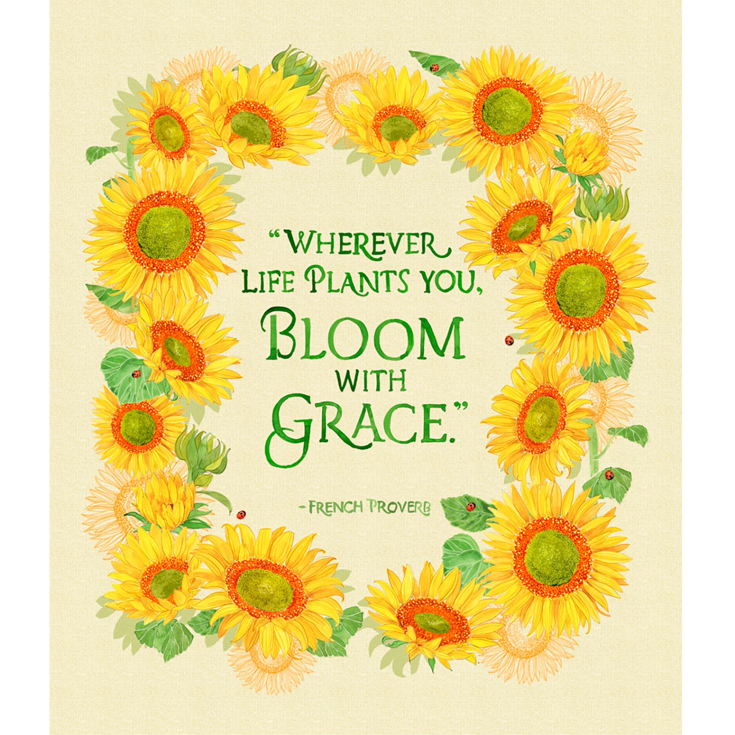 Bloom Cream Panel | ConnectingThreads.com