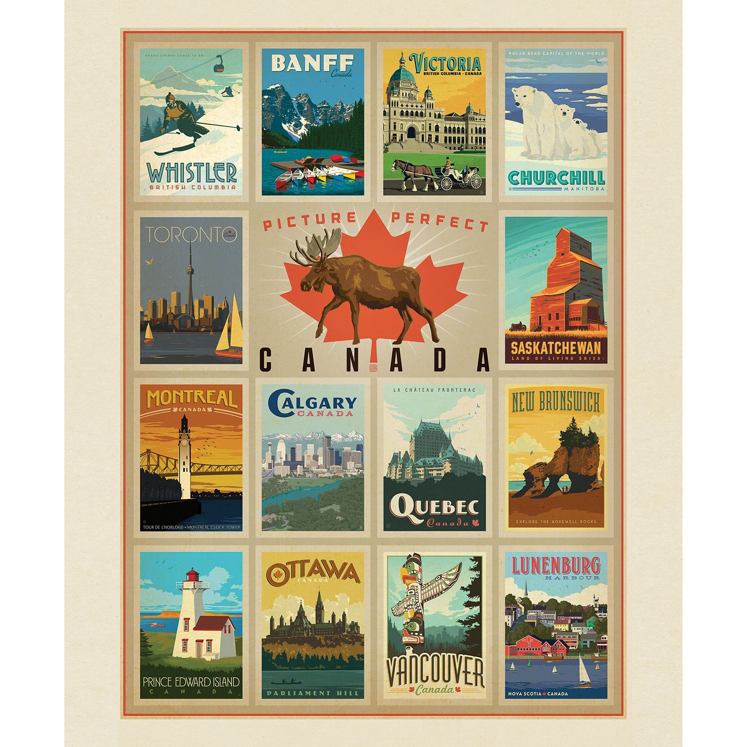 Destinations - Canada Cities Poster Panel | ConnectingThreads.com
