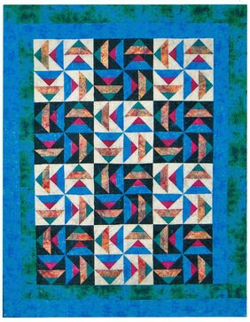 Rainbow Flying Geese Quilt Pattern Download | Connecting Threads
