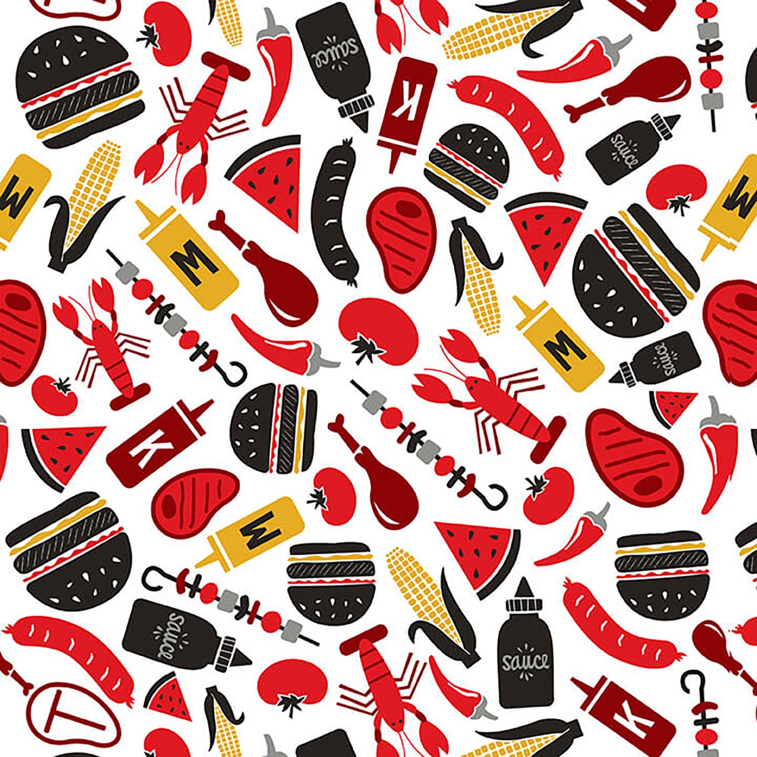 BBQ Motifs Toss | ConnectingThreads.com