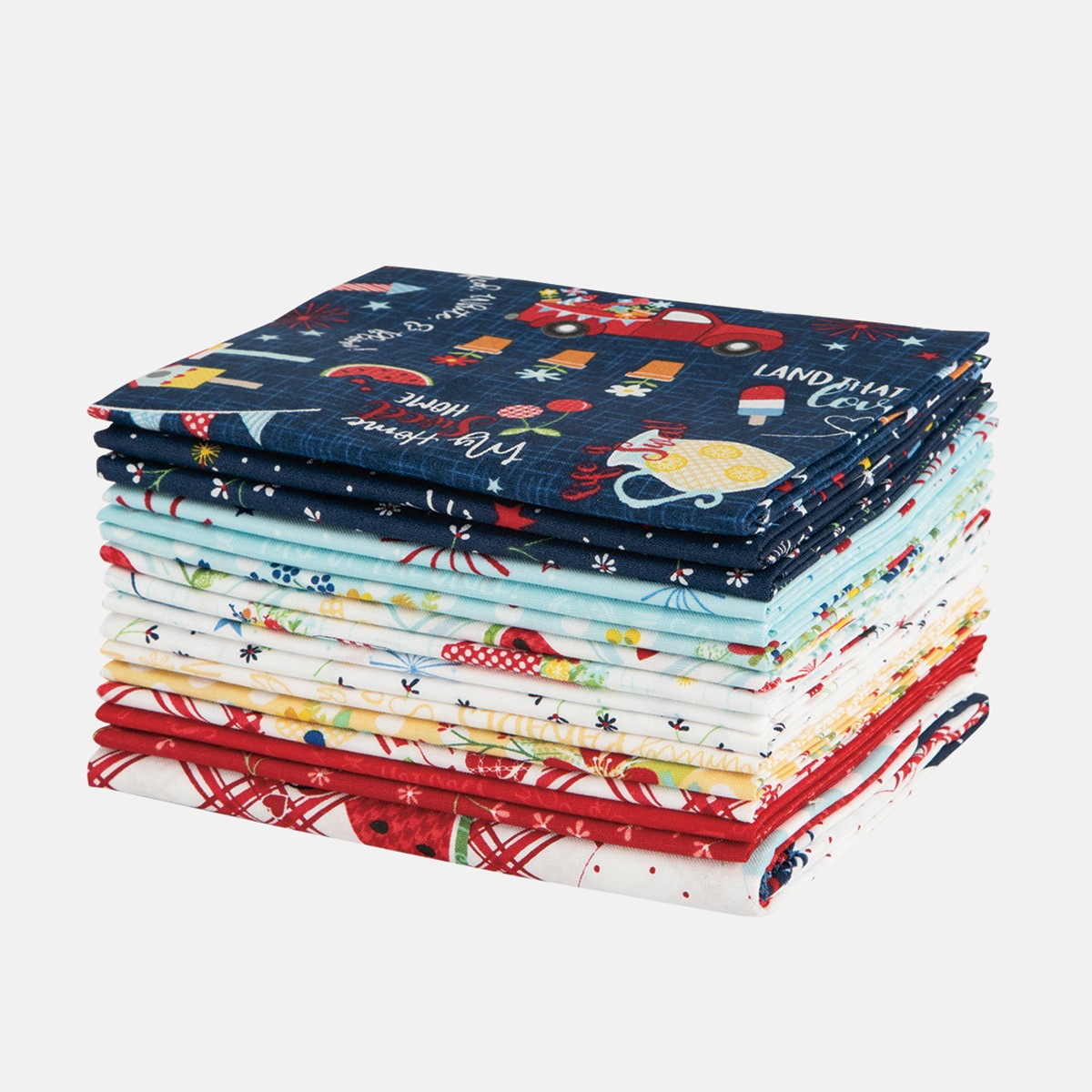 Red White and Bloom Fat Quarter Sampler | ConnectingThreads.com