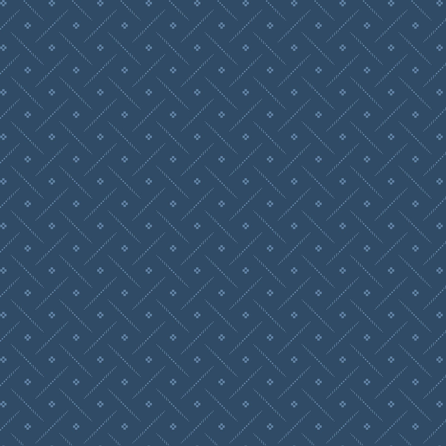 Blue Indigo - Dotted Bias Line With flower | ConnectingThreads.com