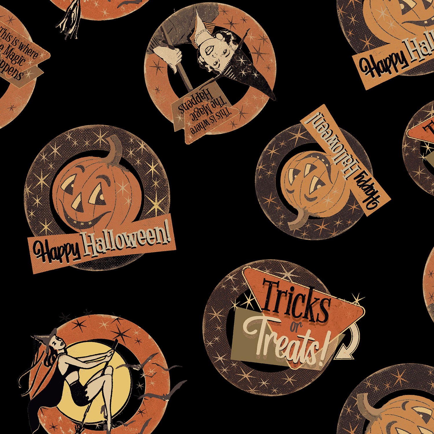 Retro Halloween - Medallions | ConnectingThreads.com