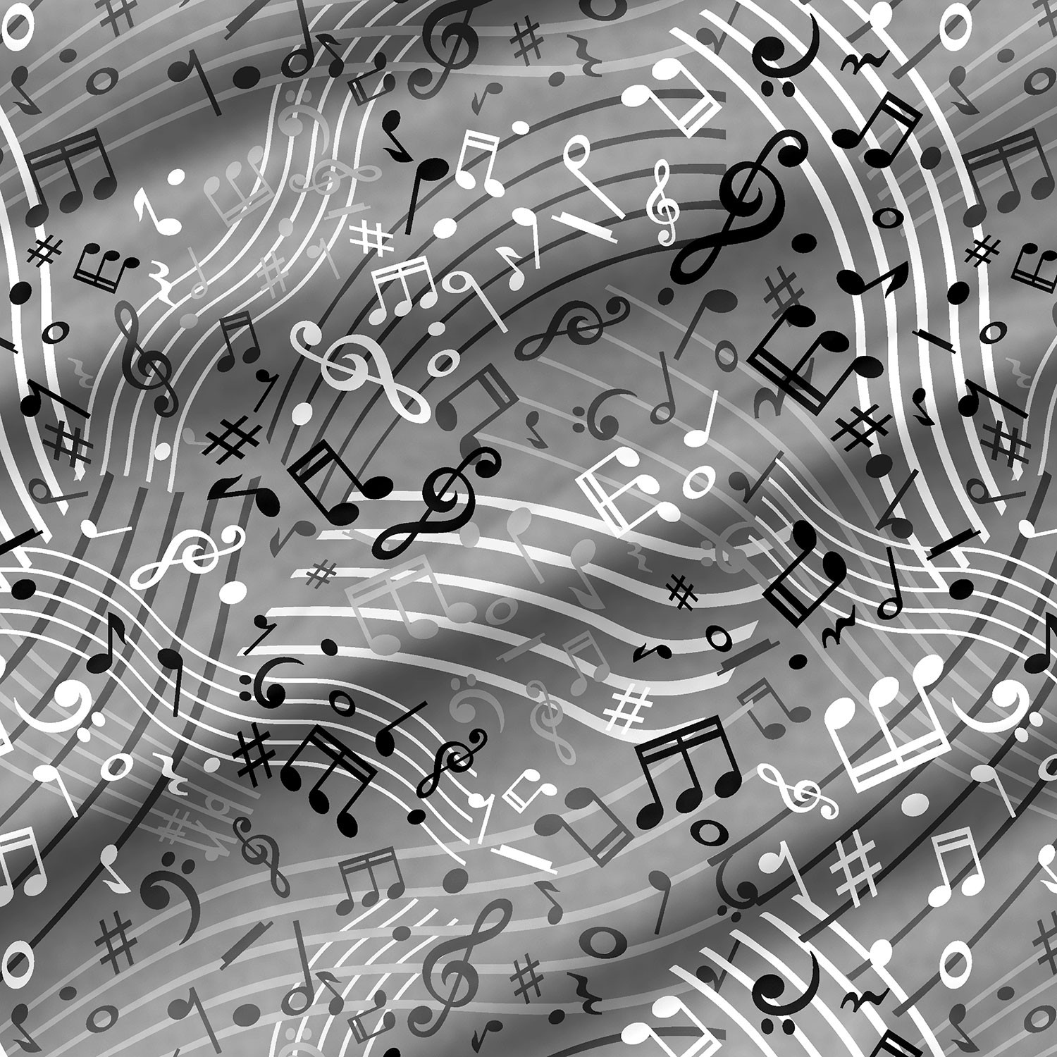 Music - Grey 108 in Wide Backing | ConnectingThreads.com