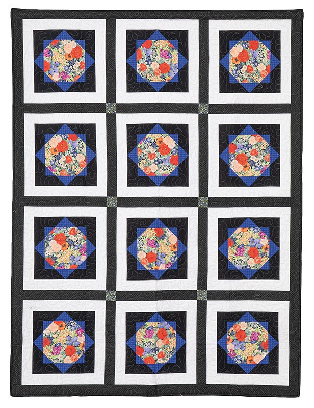 Garden Gems - Gemstone Lap Quilt Kit | ConnectingThreads.com
