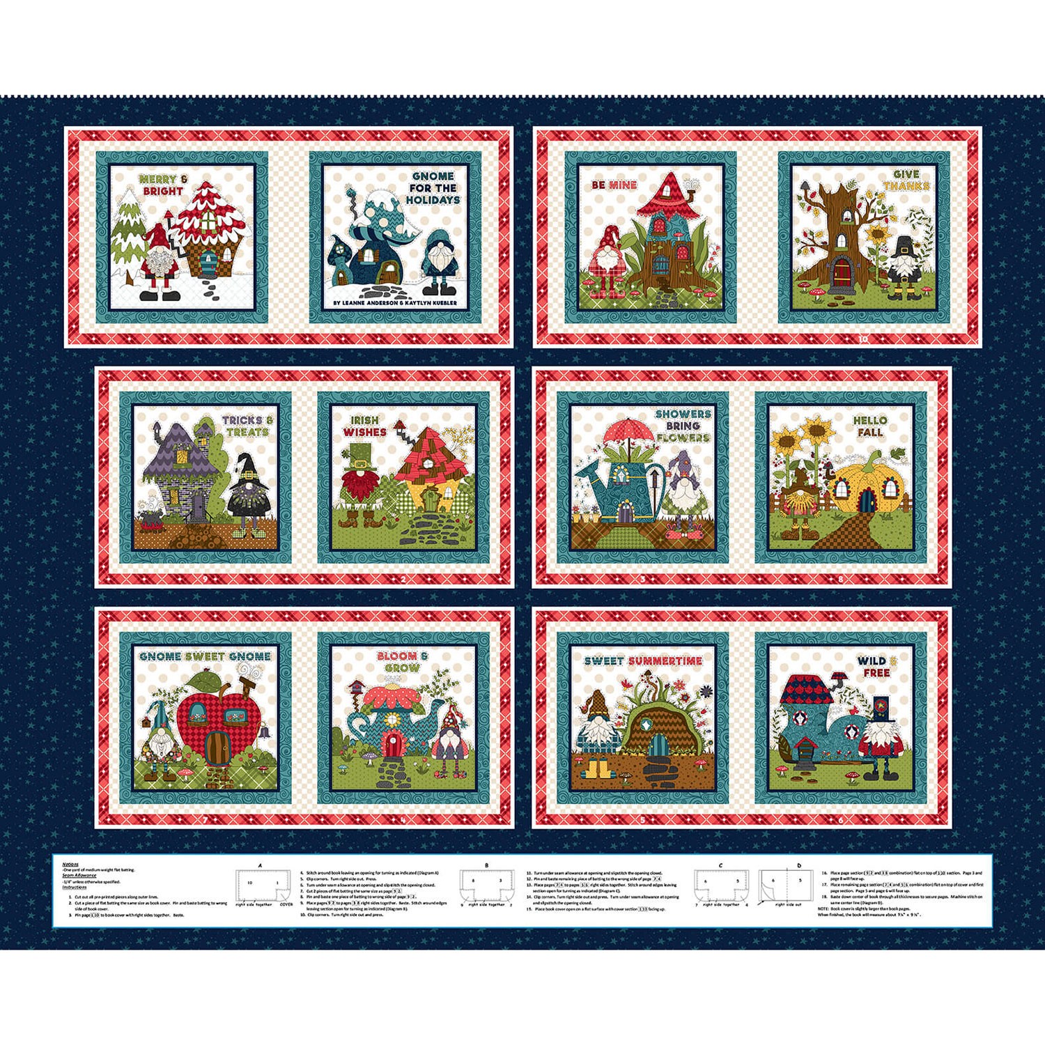 Gnome for the Holidays - Soft Book Panel | ConnectingThreads.com