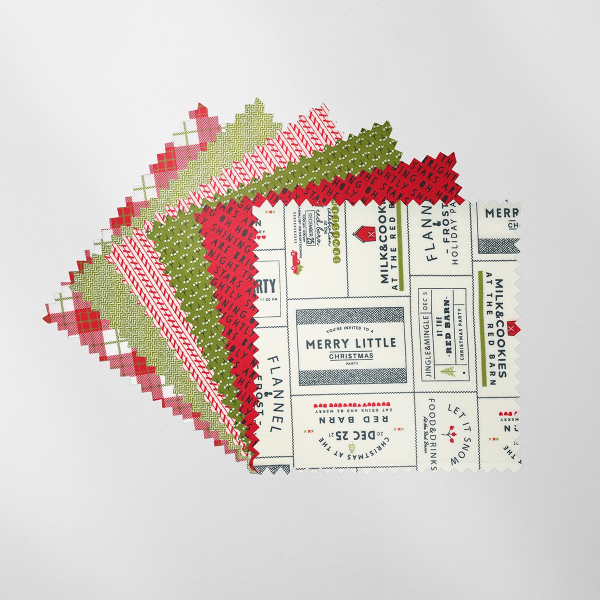 Red Barn Christmas - Red Barn Christmas Layer Cake | ConnectingThreads.com