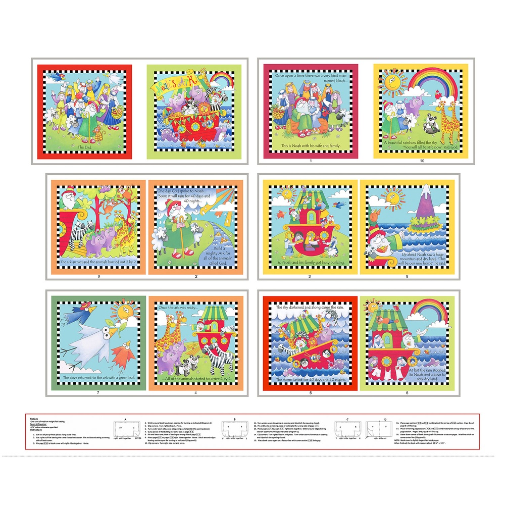 Noah's Story Book Panel | ConnectingThreads.com