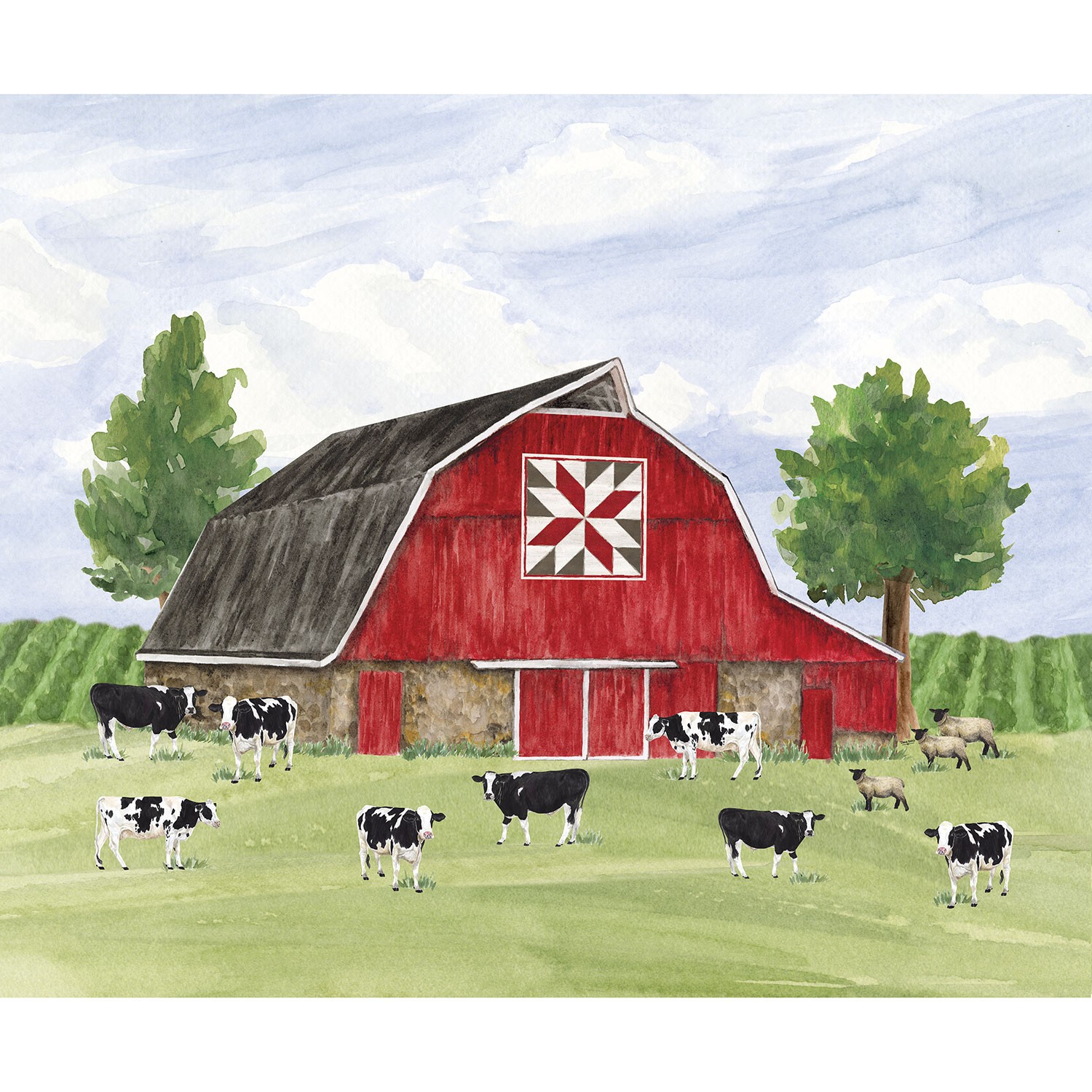 Barn Quilts - Big Red Barn Panel | ConnectingThreads.com