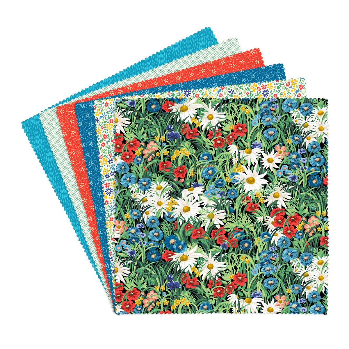 Hello Daisy! - Hello Daisy! 10 Inch Squares Multi Color Quilting Cotton ...