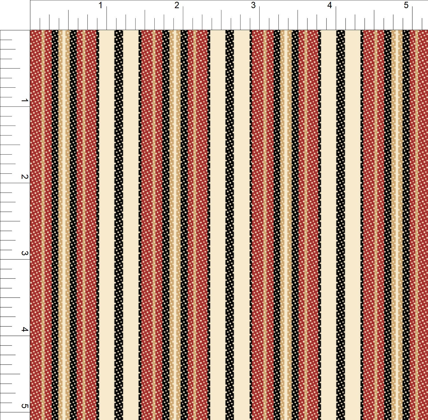 Specialty Cuts Dutch Stripe 1 Yard Cut Red Multi Quilting Cotton Fabric | ConnectingThreads.com