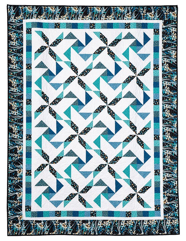 Nocturne - Swirling Foliage Quilt Kit | ConnectingThreads.com
