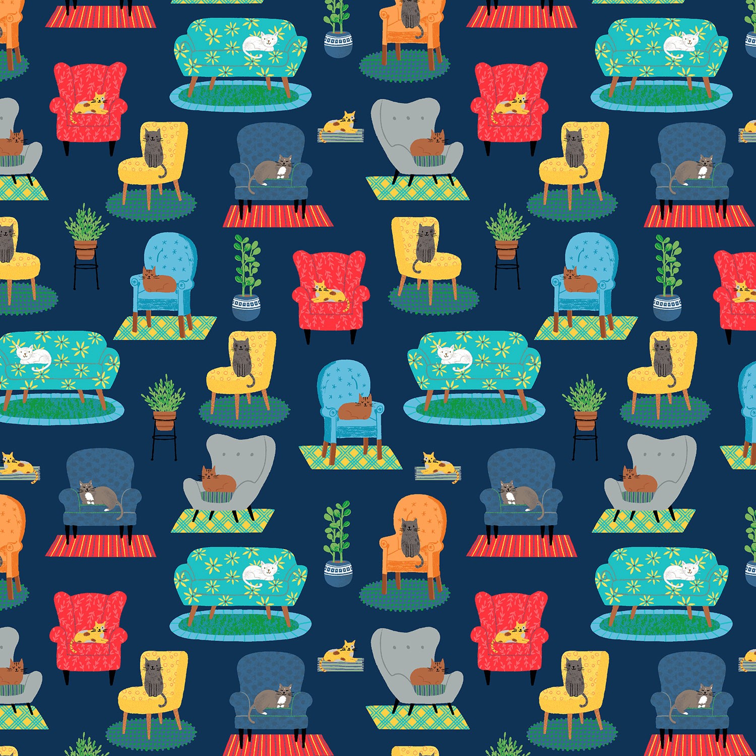 Plant Sitting - Cat Nap | ConnectingThreads.com