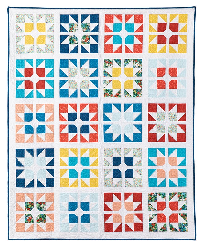 Hello Daisy! - Split Stars Throw Quilt Kit | ConnectingThreads.com
