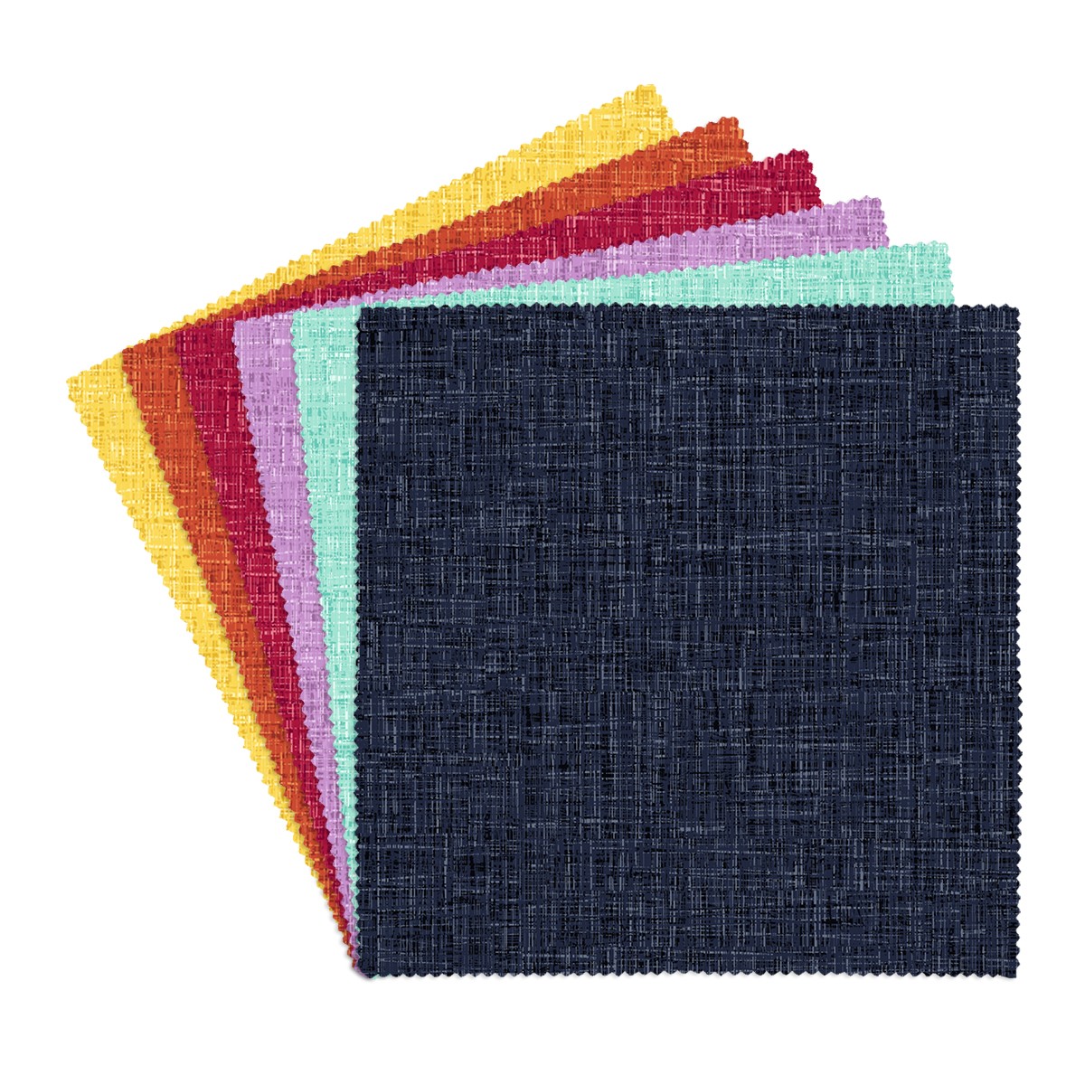 Faux Tweed Tonals 10" Squares - Multi-Color Quilting Fabric