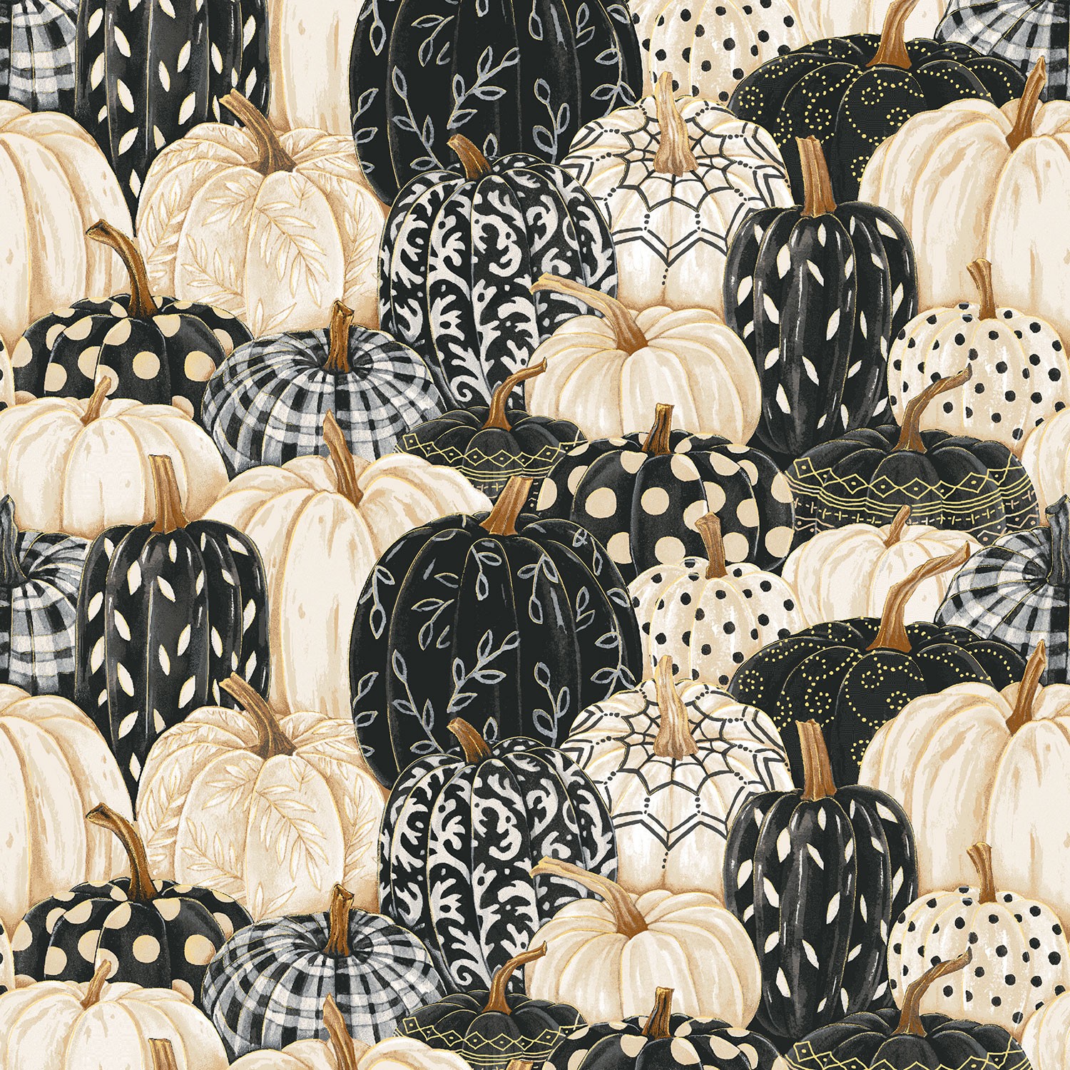 Fall Potpourri - Packed Pumpkins Metallic | ConnectingThreads.com
