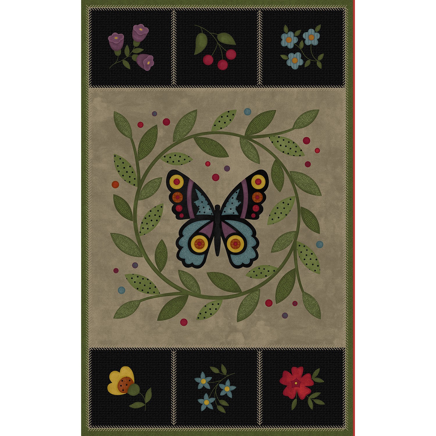 Bonnie's Butterflies Flannel - Butterfly Flannel Panel | ConnectingThreads.com