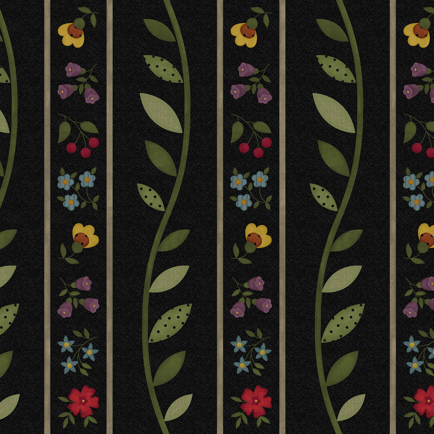 Floral Border Flannel | ConnectingThreads.com