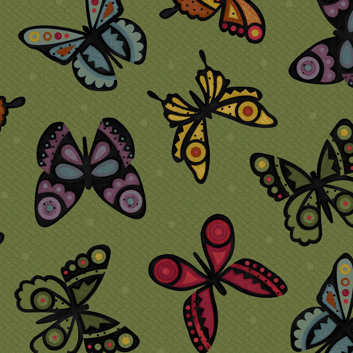 Bonnie's Butterflies Flannel - Butterflies Flannel | ConnectingThreads.com