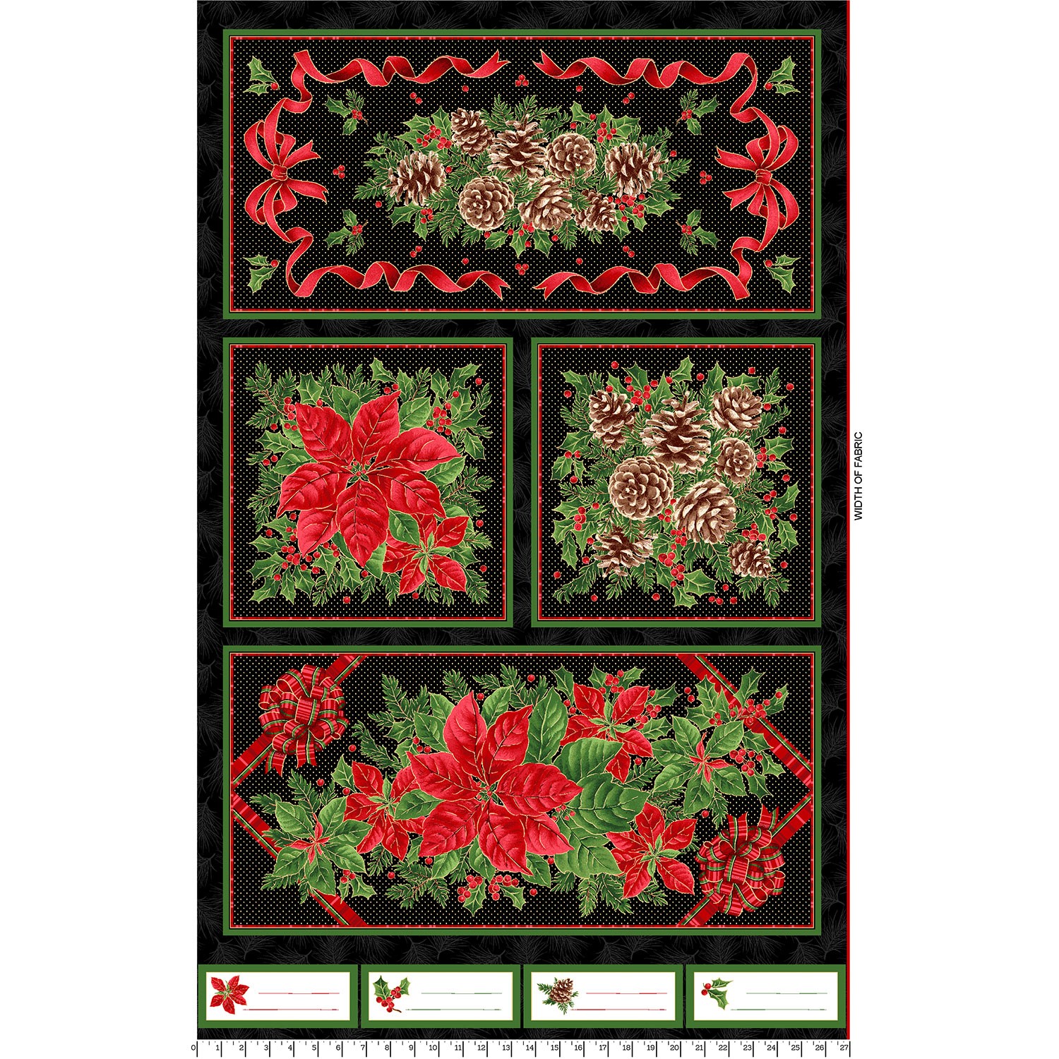 DNS Evergreen Bows Panel | ConnectingThreads.com