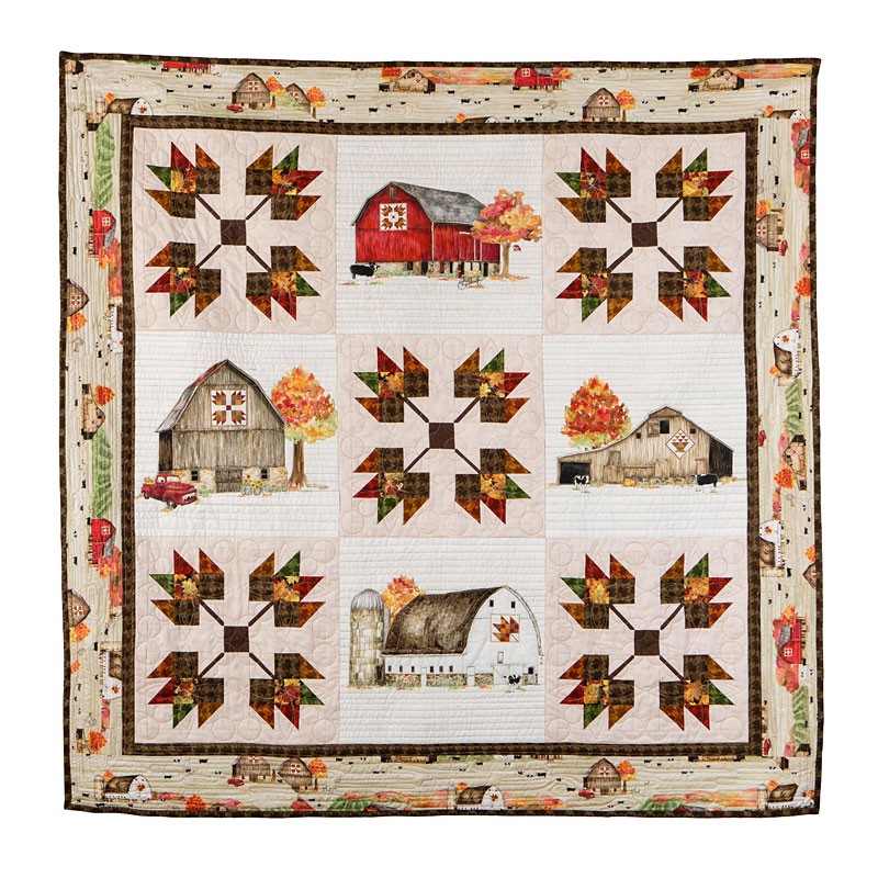 Fall Barn Quilts - The Fall Barn Quilts Panel Quilt Kit ...