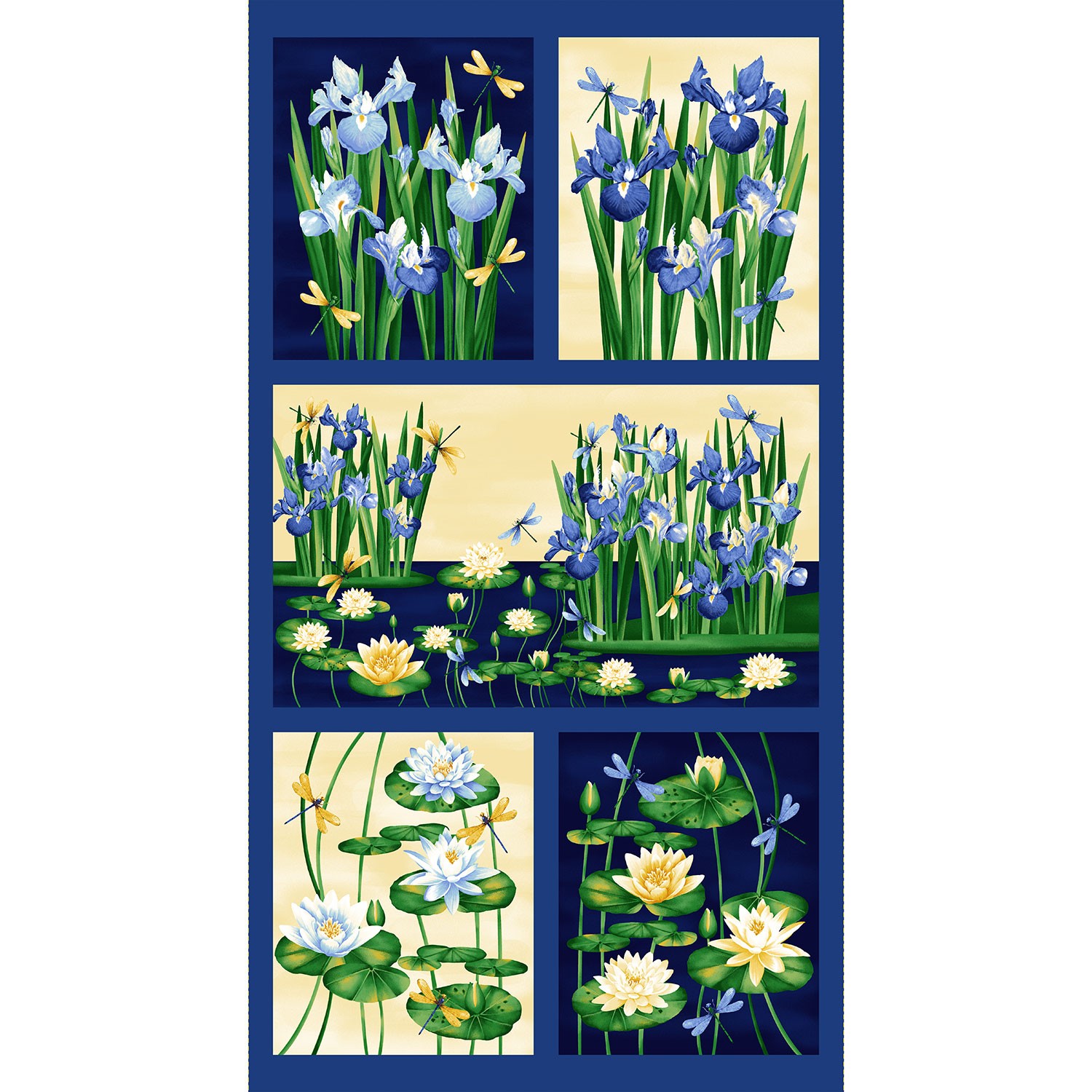 Waterlily Magic - Waterlily Magic Blocks Panel | ConnectingThreads.com