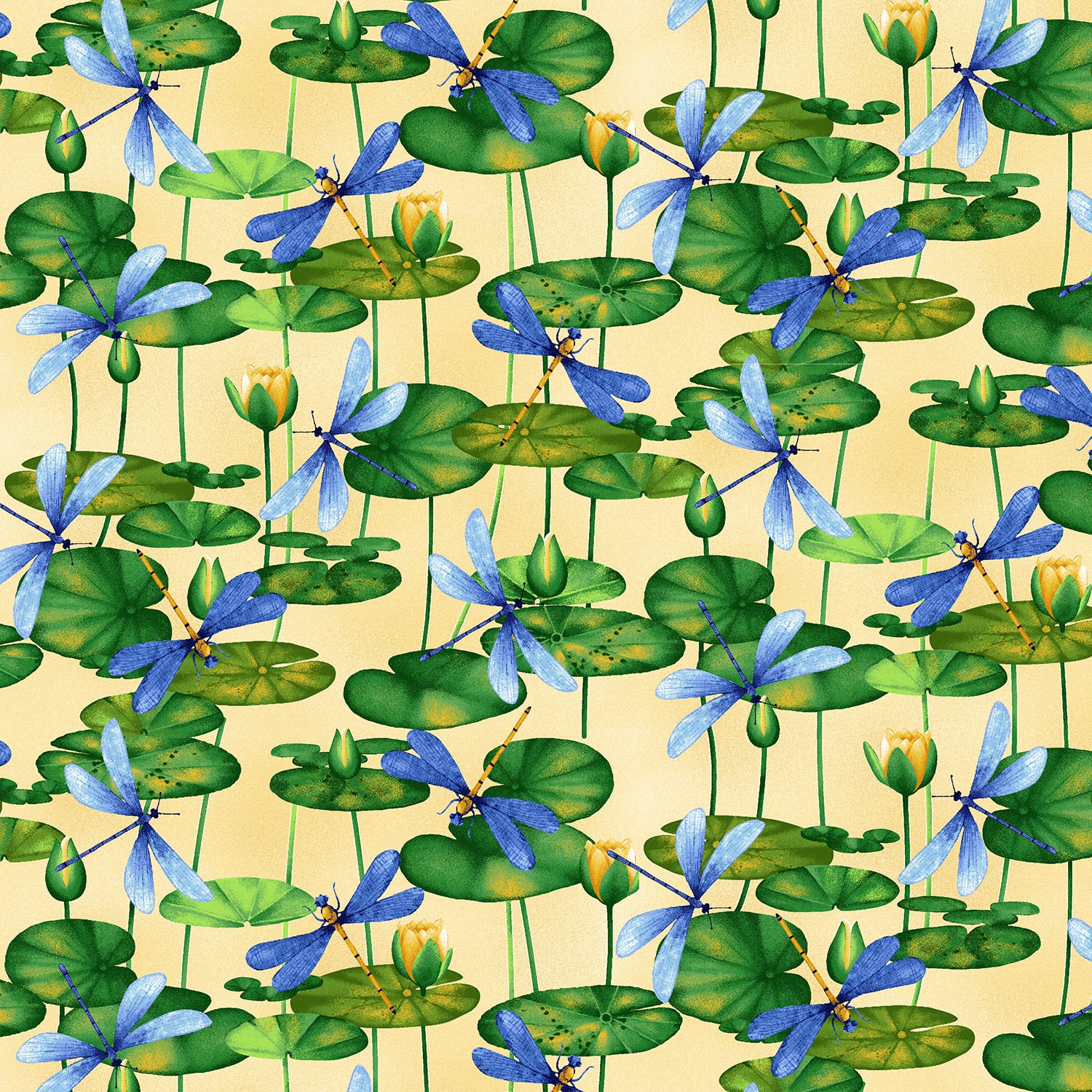 Waterlily Magic - Dragonfly and Waterlily | ConnectingThreads.com