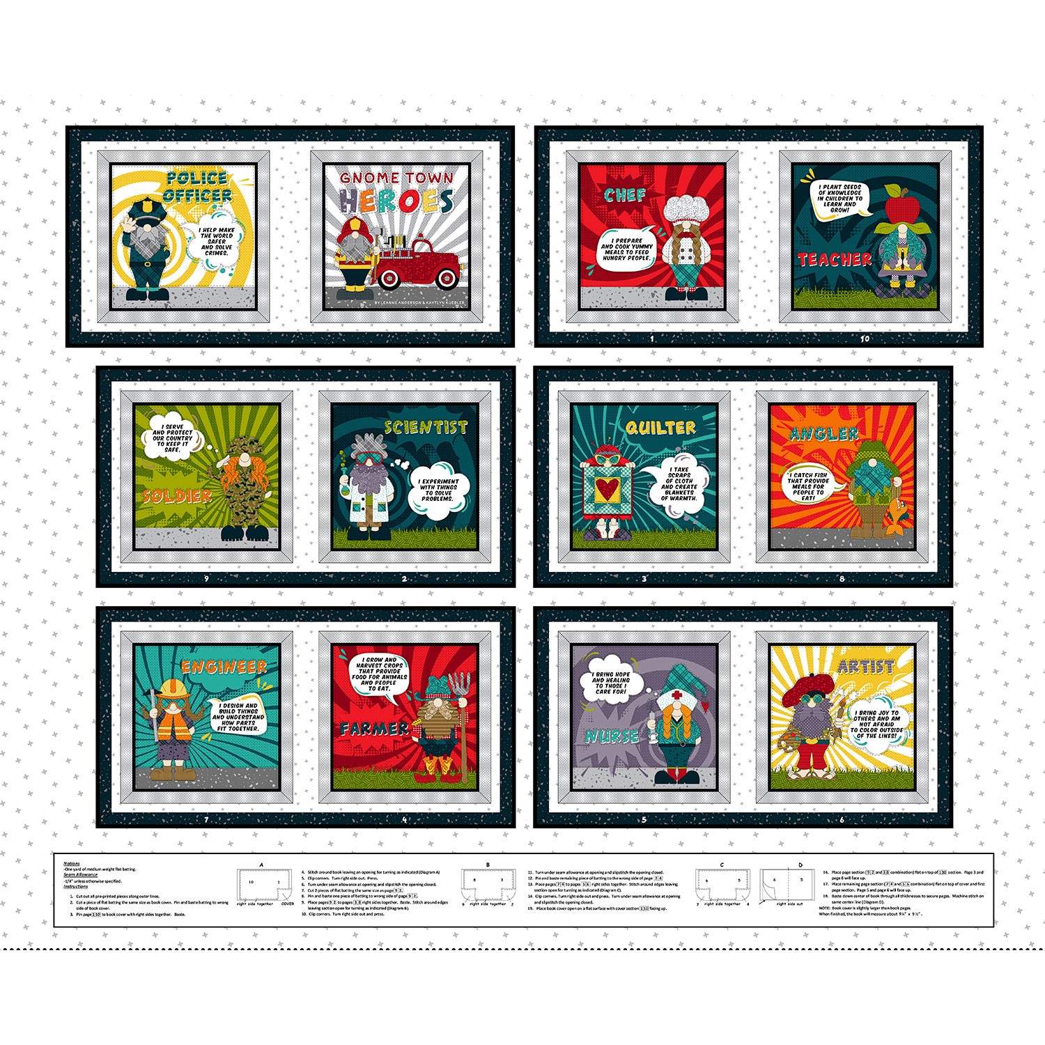 Gnome Town Heroes - Gnome-Town Heroes Soft Book Panel | ConnectingThreads.com