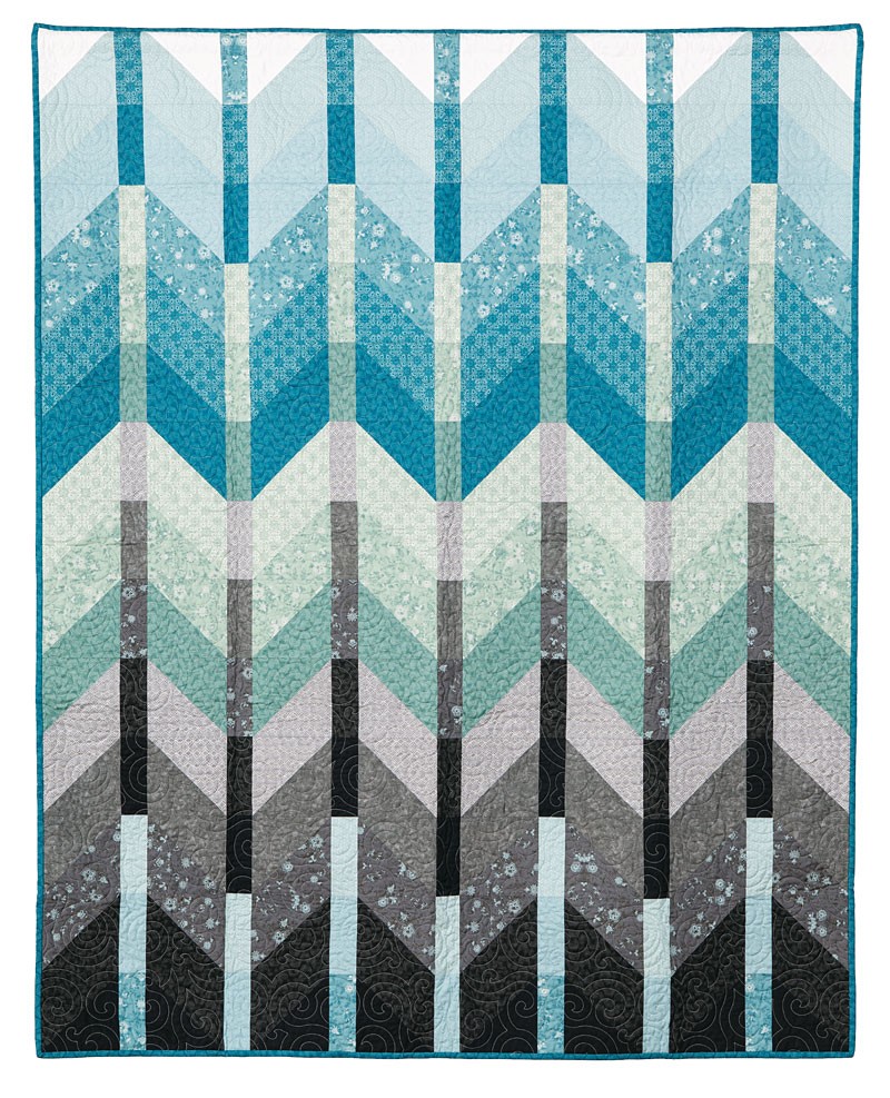 Chateau d'Avignon - Ombre Mountains Throw Quilt Kit | ConnectingThreads.com