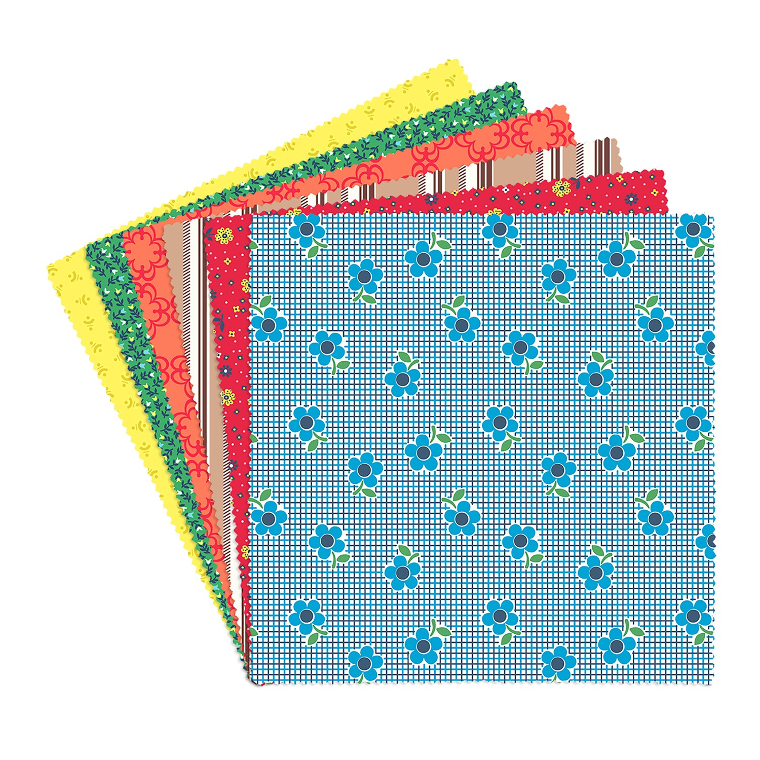 Darling - Darling 10" squares Multi Color Quilting Cotton Fabric 10 ...