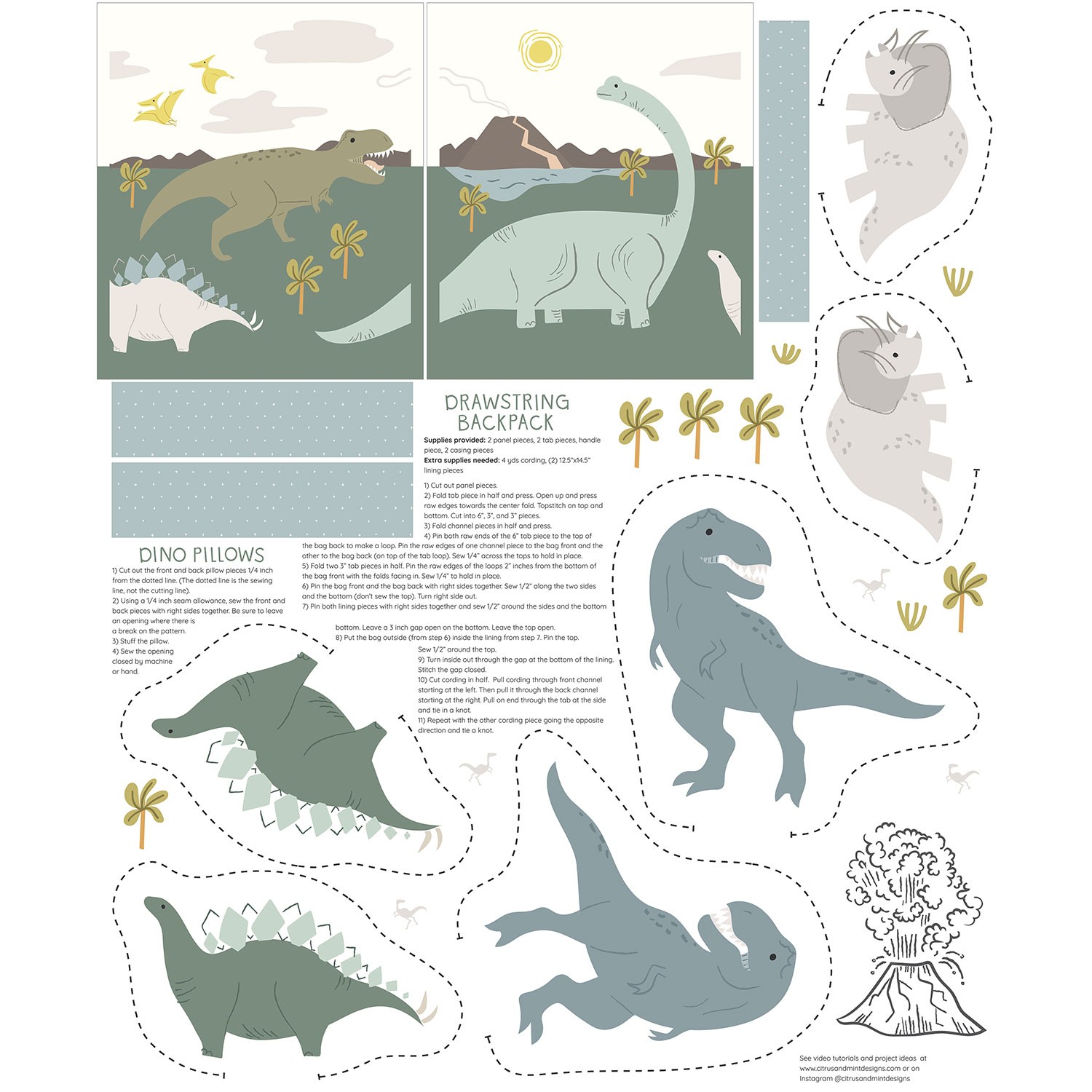 Roar - Roar Backpack and Pillows Panel | ConnectingThreads.com