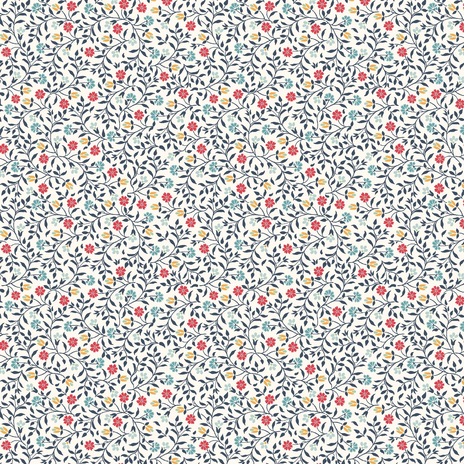 Belles Fleurs - Belles Fleurs Posie Patch Multi Quilting Cotton Fabric Yardage ...