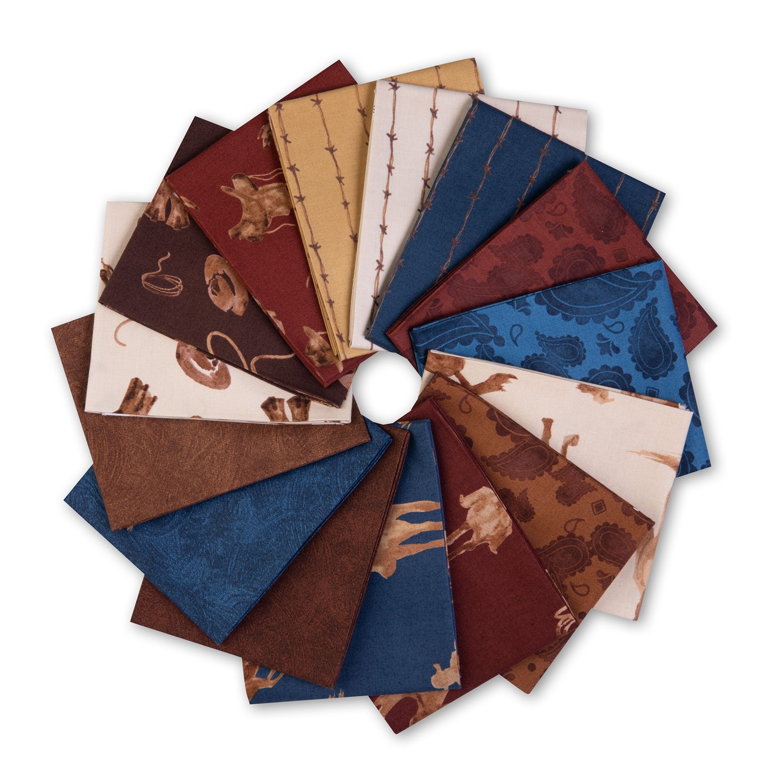 Ride the Range - Ride the Range Fat Quarter Sampler Brown Red Multi ...