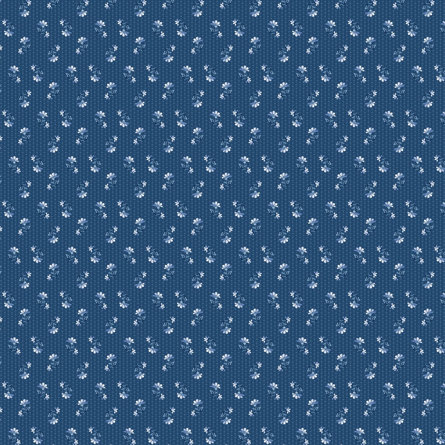 Afternoon Tea - Afternoon Tea Flower Chain Admiral Blue Quilting Cotton ...