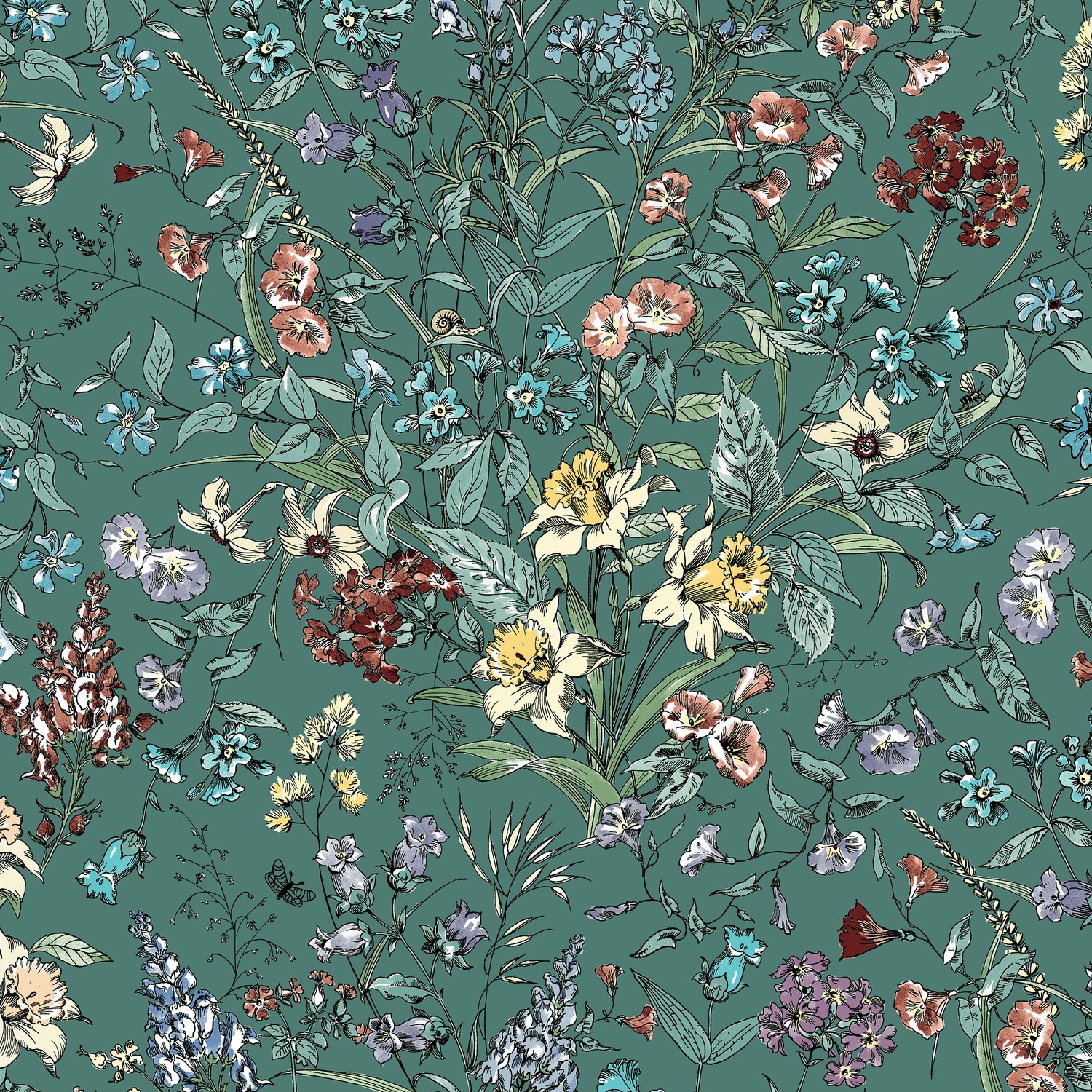 Wildflower Serenade - Botanical Flora | ConnectingThreads.com