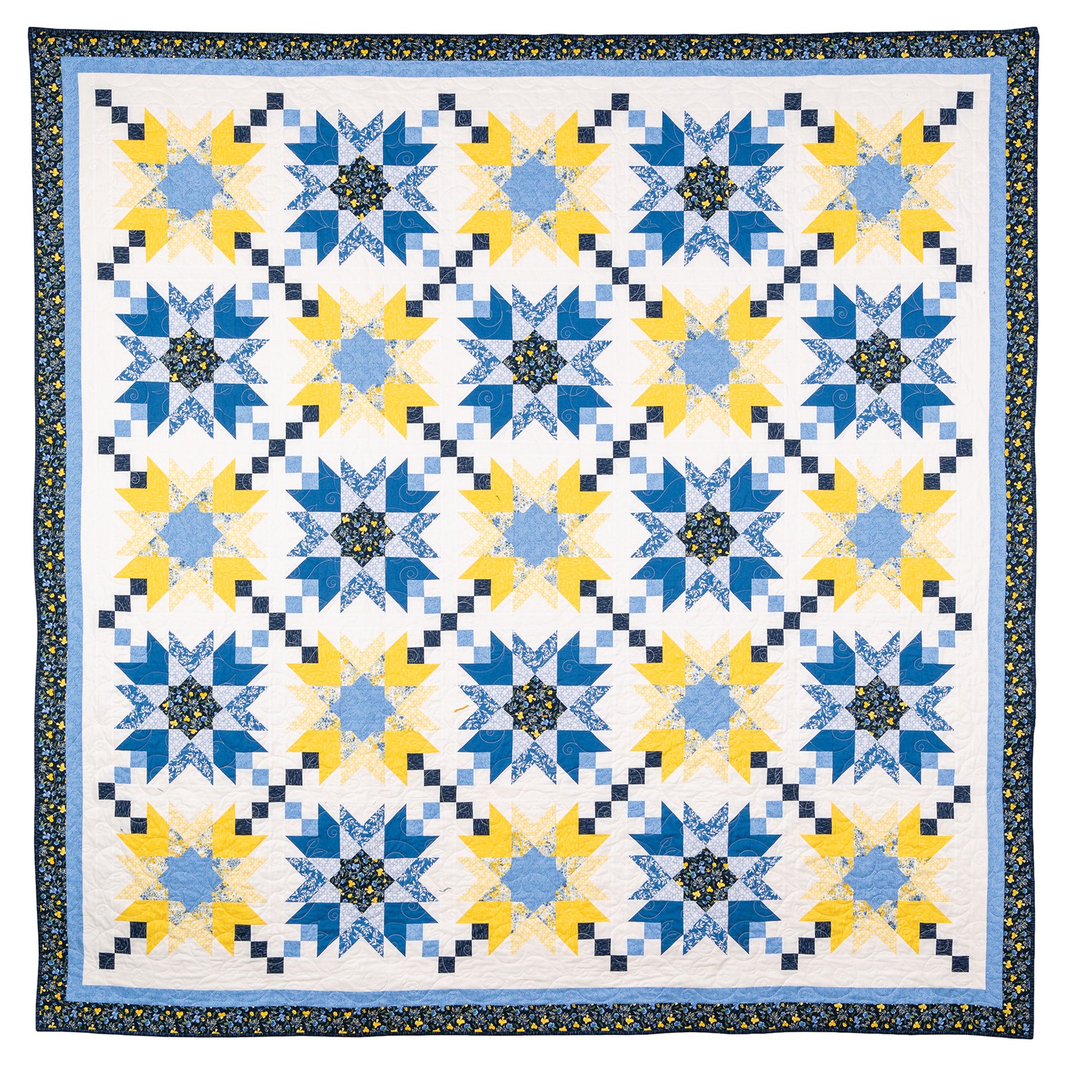 Frost & Flourish - Love in a Mist Quilt Kit | ConnectingThreads.com