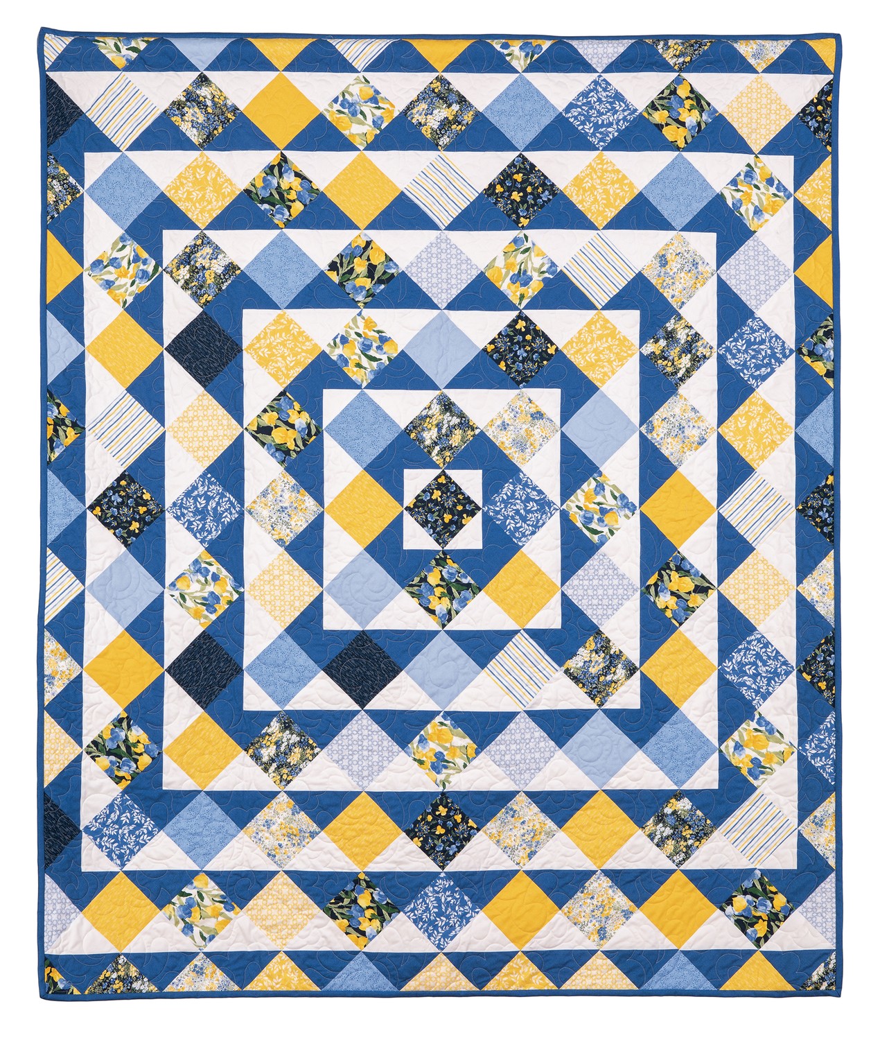 Frost & Flourish - Skip to My Lou Throw Quilt Kit | ConnectingThreads.com