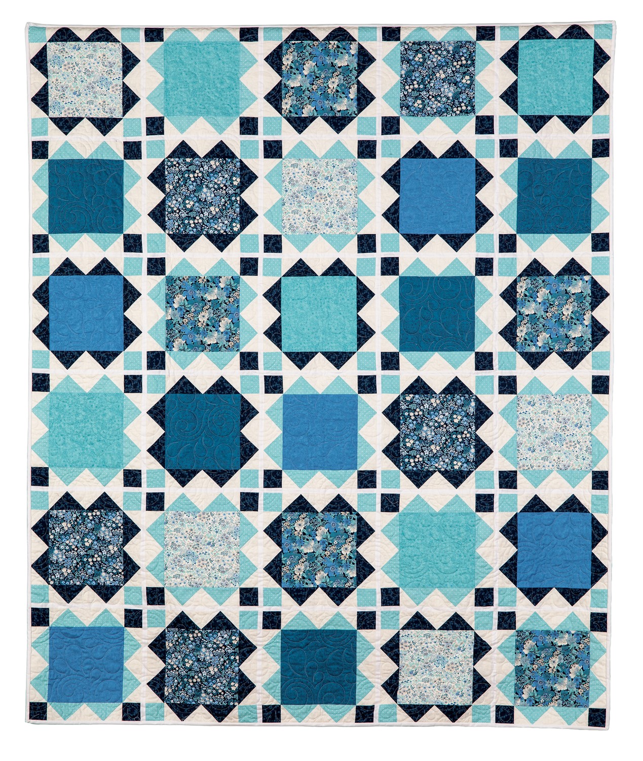 Icy Splendor - Icy Splendor Addie's Hopscotch Throw Cotton Fabric Quilt ...