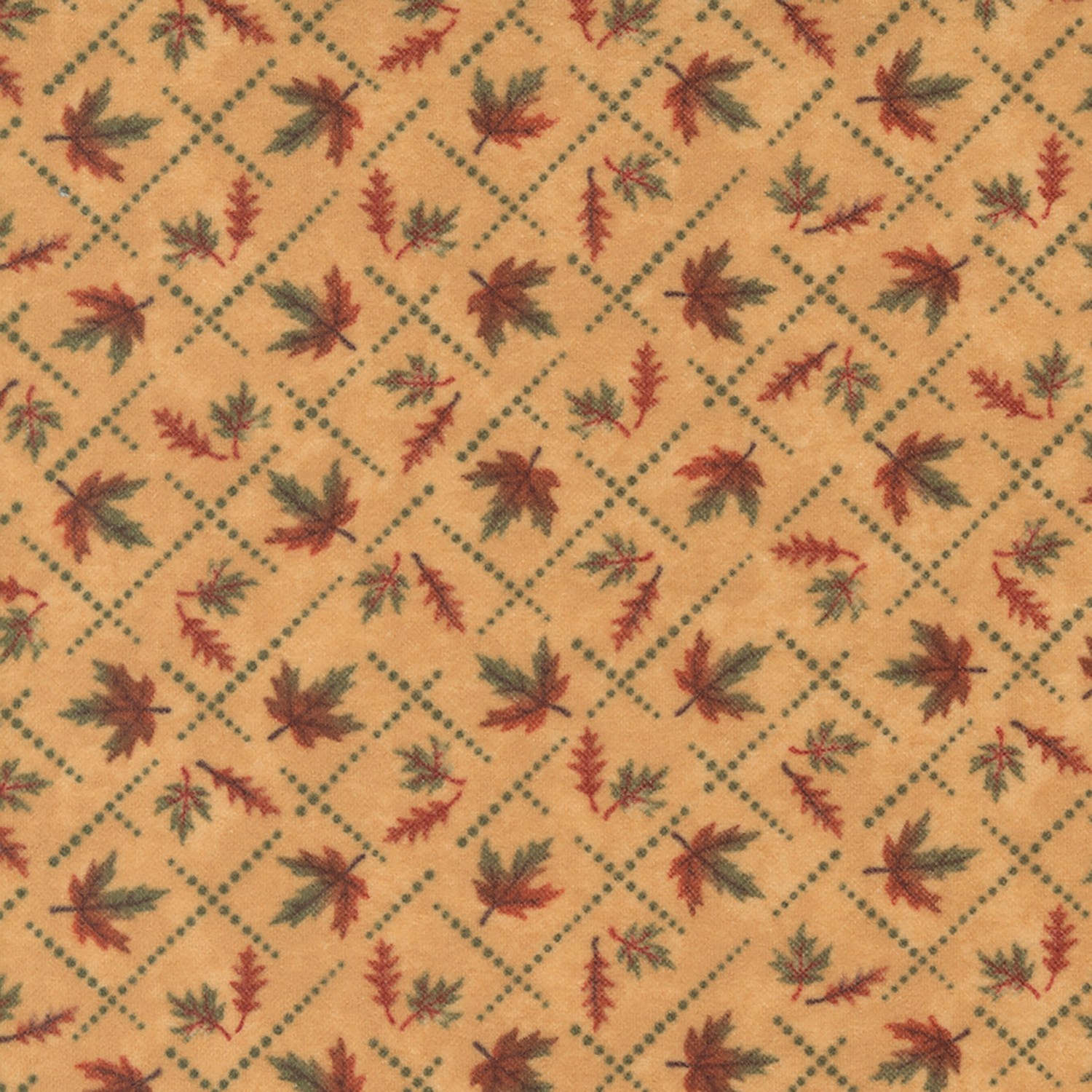 Fall Melody Flannel - Diamond Leaves Flannel | ConnectingThreads.com
