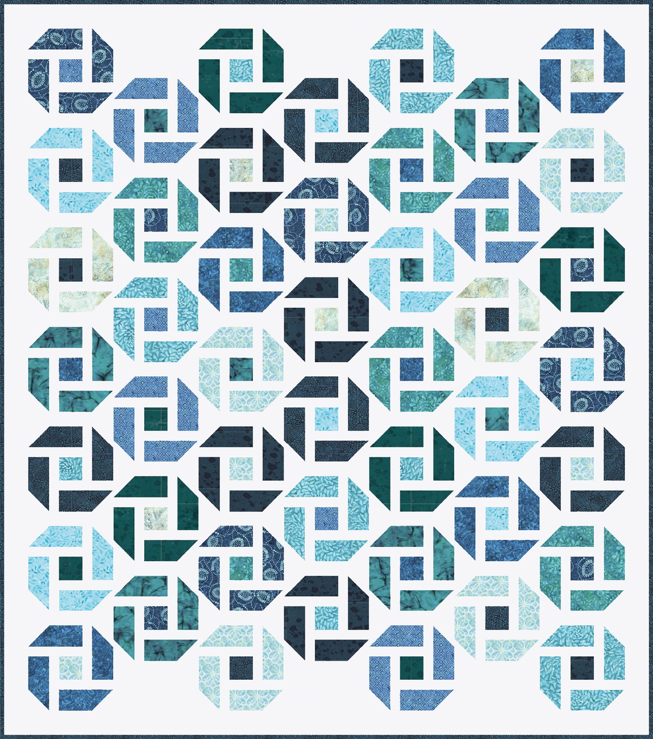 Ocean Depths Batiks - Ocean Depths Batiks Cheer Up Throw Cotton Fabric ...