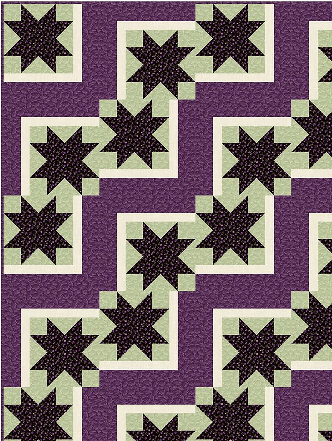 Amethyst Fields - Amethyst Fields Starfall Medium Cotton Fabric Quilt Kit | ConnectingThreads.com