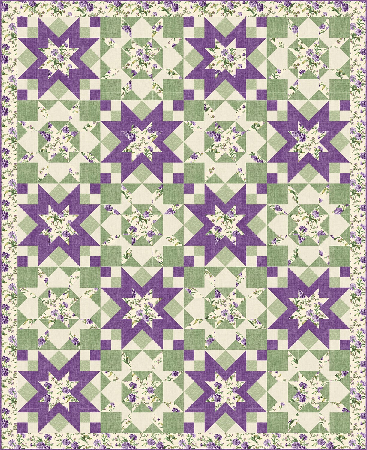 Amethyst Fields - Star Dust Quilt Kit | ConnectingThreads.com