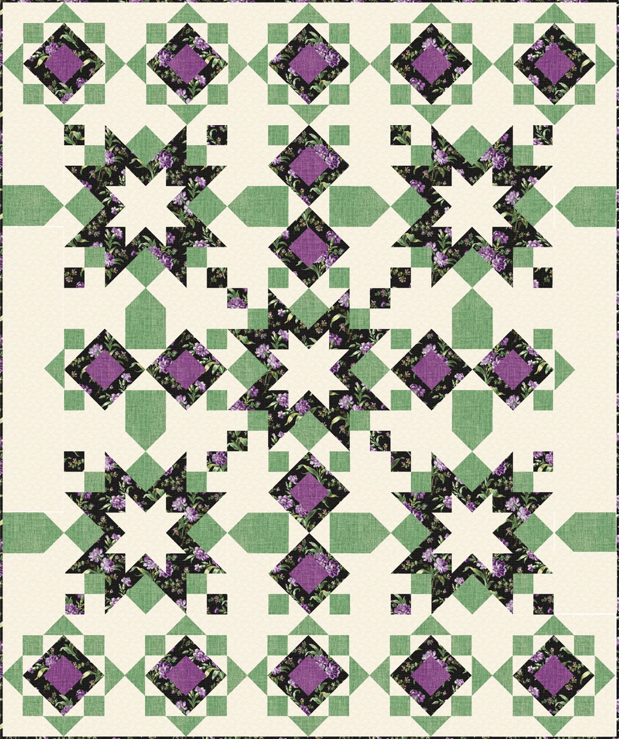 Amethyst Fields - Cosmos Quilt Kit | ConnectingThreads.com