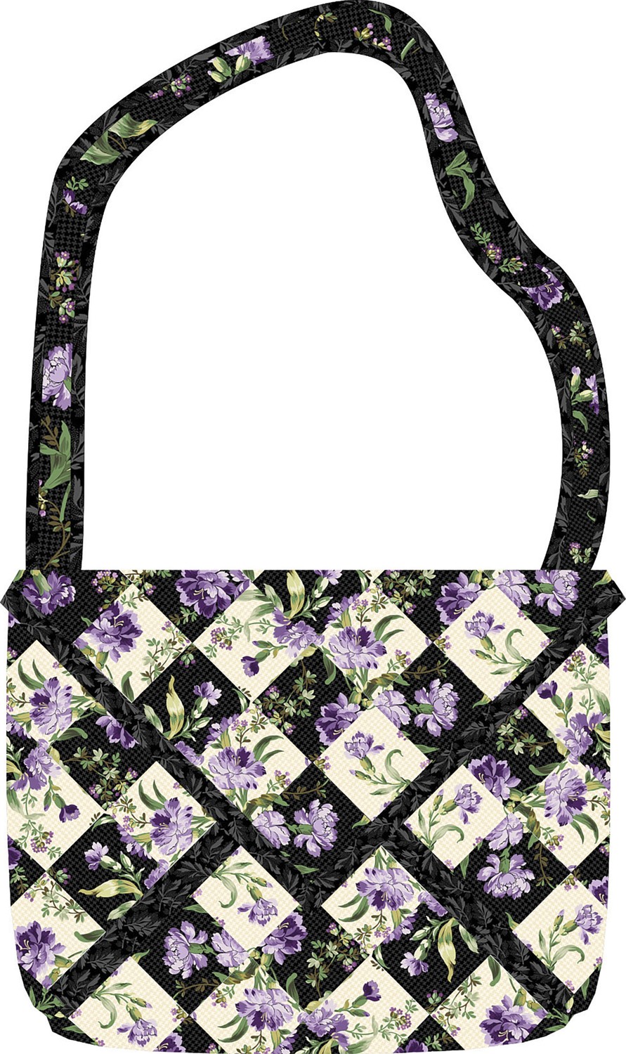 Amethyst Fields - Amethyst Fields Floral Checkers Purse Kit Project - Kit Quilting Cotton Fabric ...